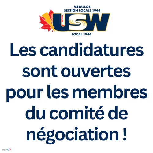 Les nominations aux comité de négociation commencent aujourd'hui ...